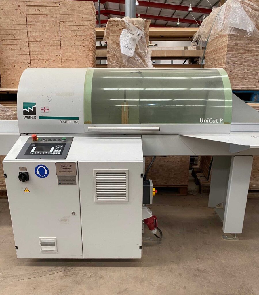 Used Weinig Unicut P Optimising Cross Cut Saw SOLD - for sale Shrops.co.uk
