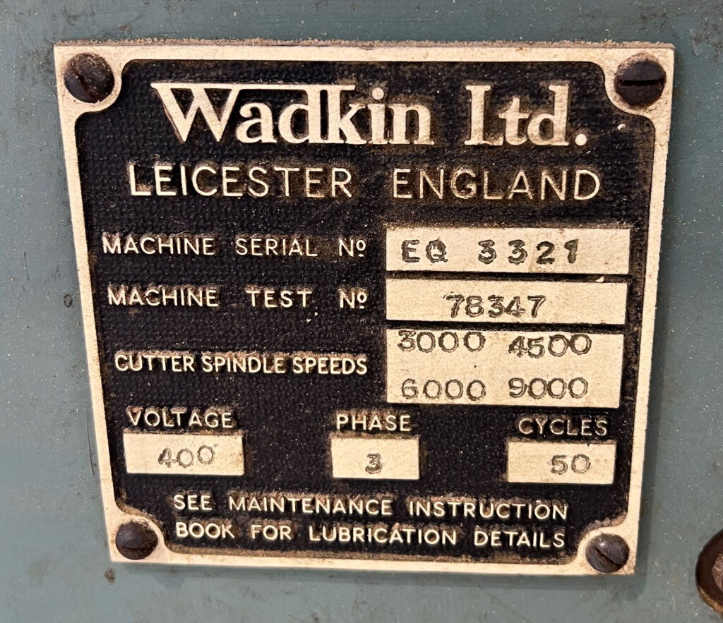 Wadkin EQ Spindle Moulder For Sale - Shrops.co.uk